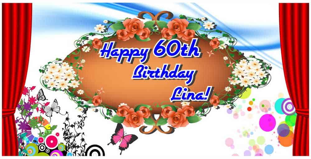 60th Birthday Banner Printing