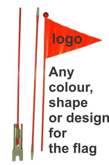 Safety Bicycle Flag quick and easy fix at rear or handle