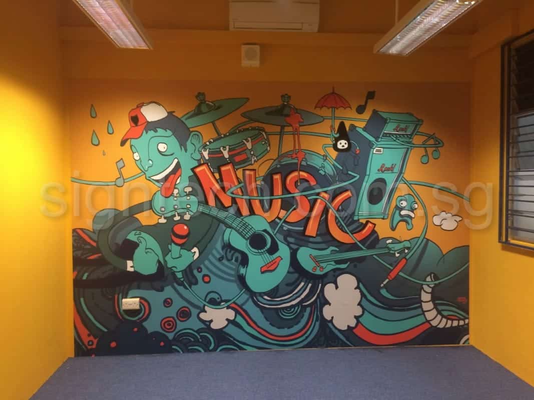 Sticker printing for Wall Mural - Chin's Signtech
